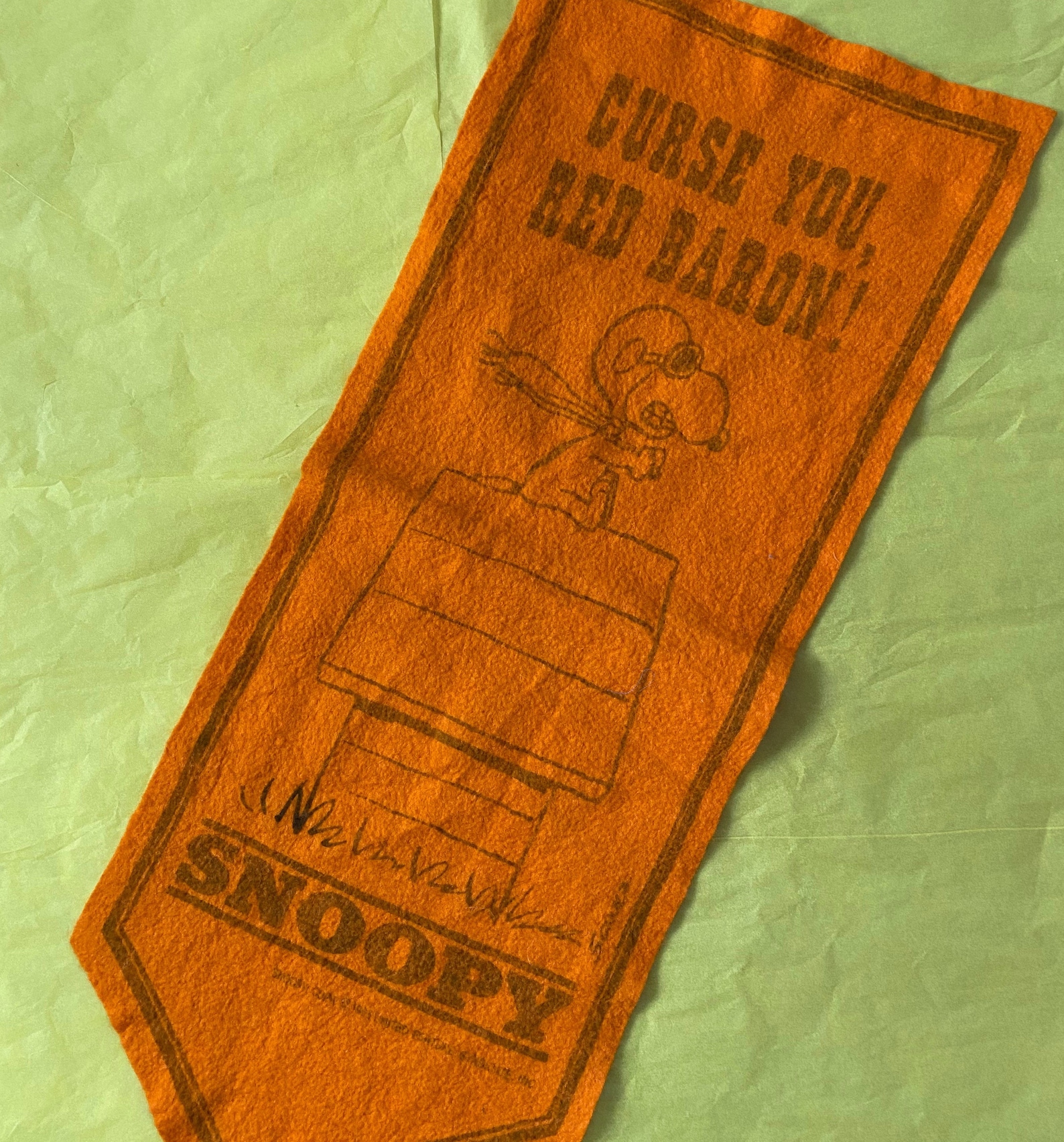 Rare Vintage Snoopy Peanuts Felt 'curse You Red - Etsy