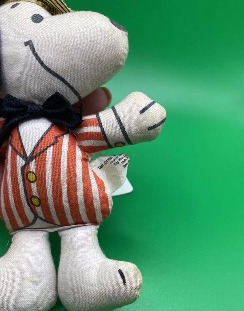 Rare 1960s Vintage Peanuts Snoopy Boater Hat Rag Doll Soft Toy ...