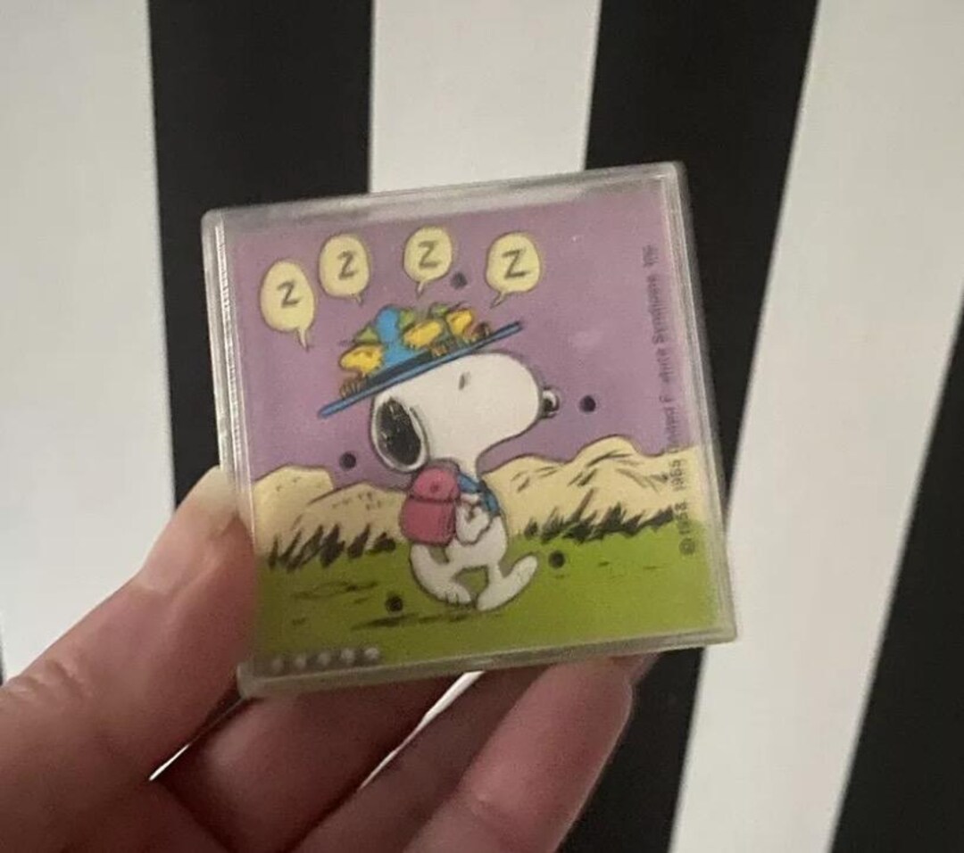 Vintage Snoopy Peanuts Pocket Puzzle Game Toy Brain Teaser Charles ...