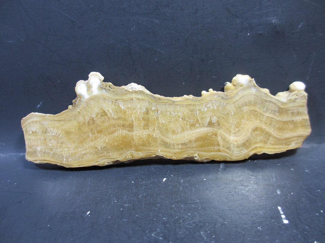 Polished Biogenic Travertine Flow Stone Slab, Cave Snots, MIRROR ...