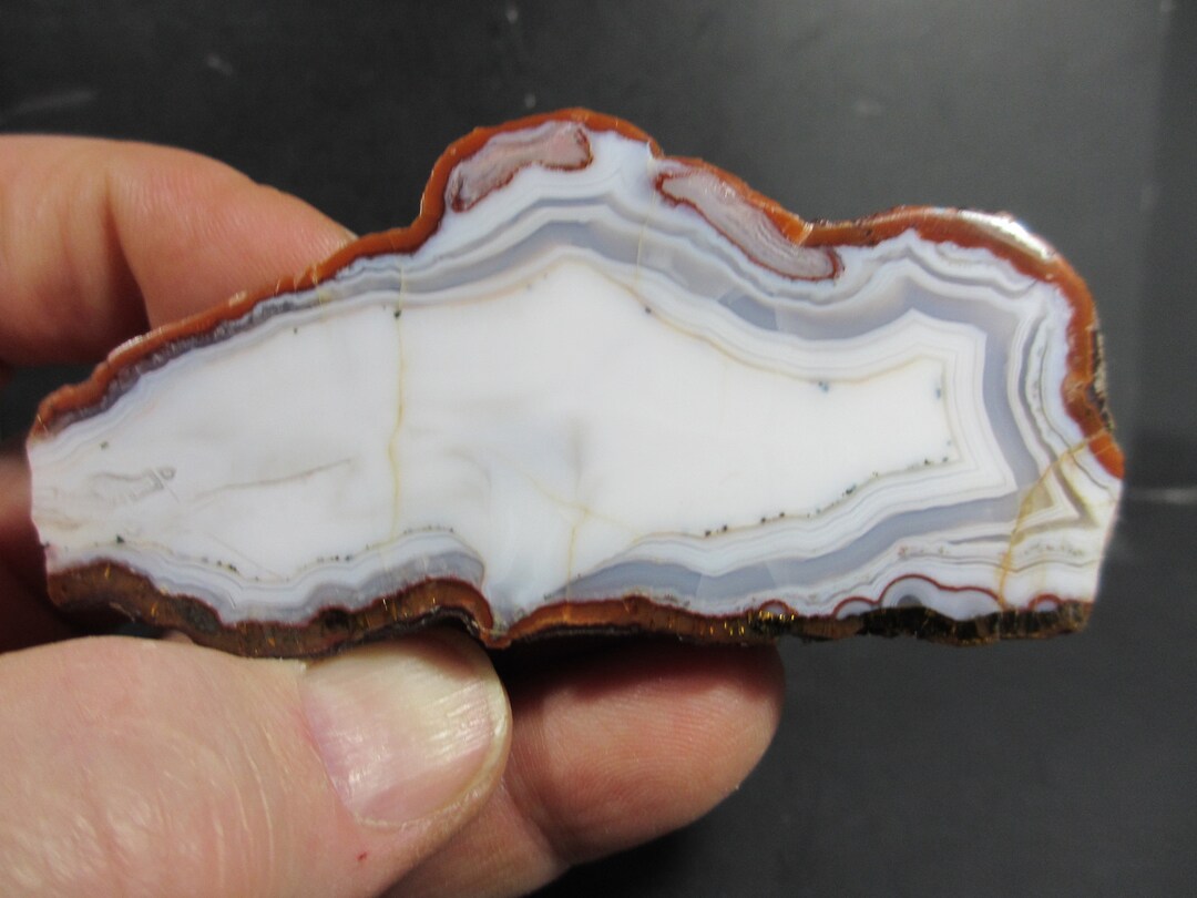 Berber Seam Fortificaton Agate, Mirror Polish, Sidi Rahal, Morocco - Etsy