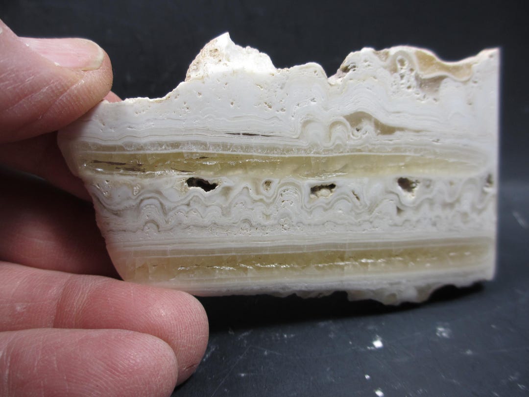 Stunning Stalactite, Polished Slice - Both Sides, Kokoweef Cave ...