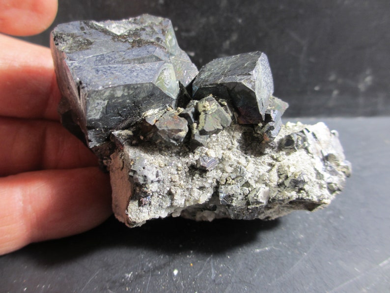 Galena Crystals Fine Cubic With Minor Pyrite Twinning With - Etsy