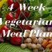 4 Week Vegetarian Meal Plan With Grocery List - Etsy Canada