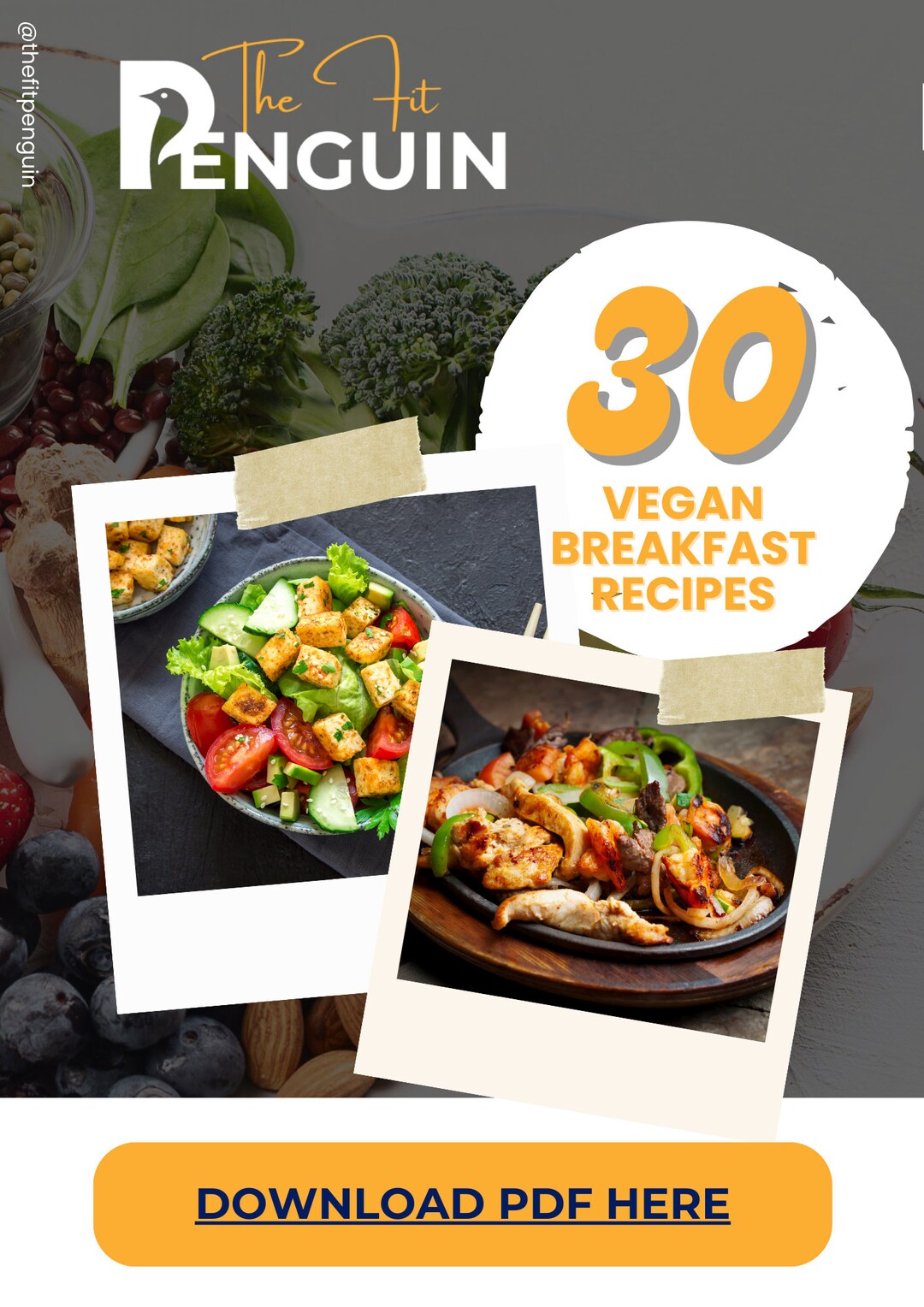 The Fit Penguin's 30 Vegan Breakfast Recipe Collection - Etsy
