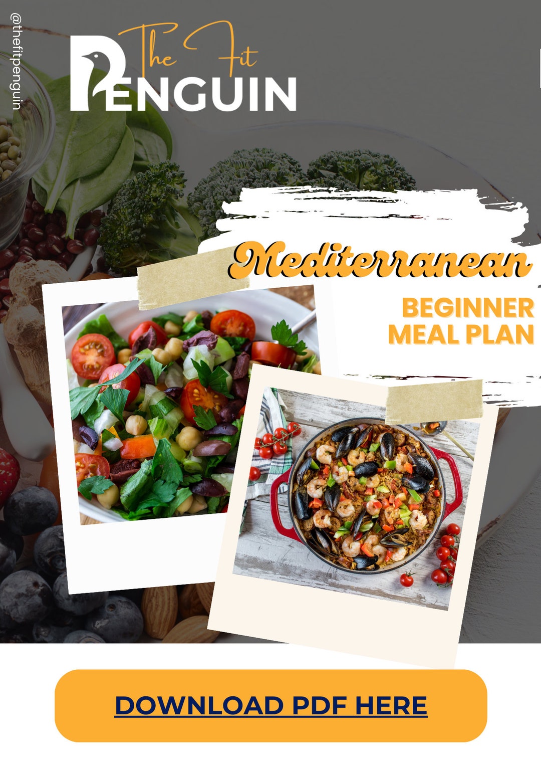 The Fit Penguin- Mediterranean Beginner Meal Plan Recipes - Etsy