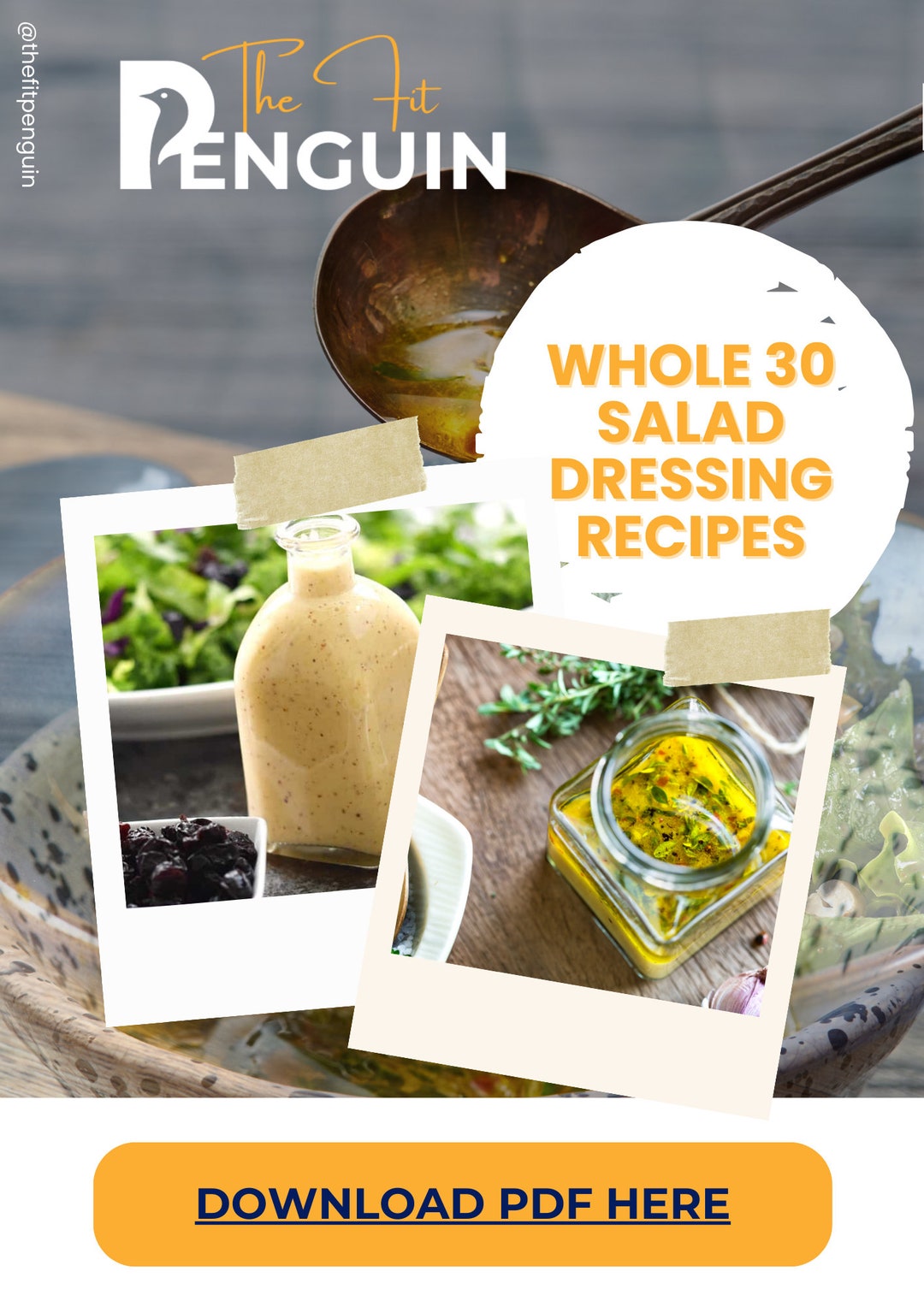 The Fit Penguin- Whole 30 Salad Dressing Recipes - Etsy