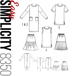 Simplicity 8350 90s Summer Dresses: High Neck Knee Length Pencil Dress ...