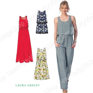 Mccalls 7409 Modest Dress & Jumper: Scoop Neck Maxi or Knee Length ...