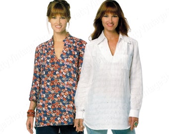 Butterick 6117 Easy-to-sew Tunics: Loose Fitting Short or Elbow Sleeve ...