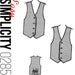 Simplicity 9285 90s Mens & Womens Vests: Button up Weskit Vest - Etsy