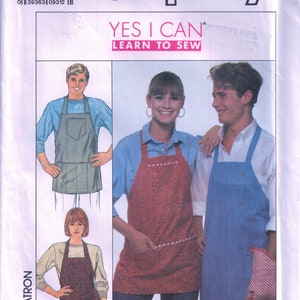 Simplicity 9245 9361 80s Unisex Aprons: Mens & Womens Full Baking ...