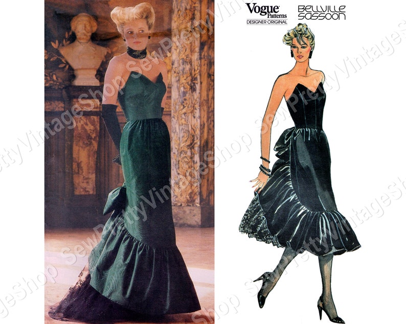 Vogue 1471 SEWING PATTERN 90s Saloon Girl Dress: Bellville - Etsy