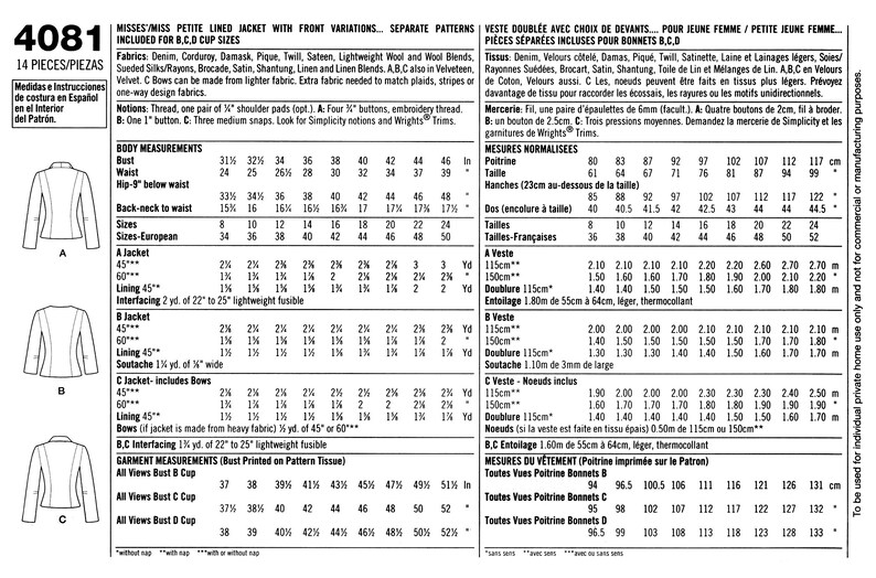 Simplicity 4081 1940s Retro Jackets: elegant fitted three | Etsy