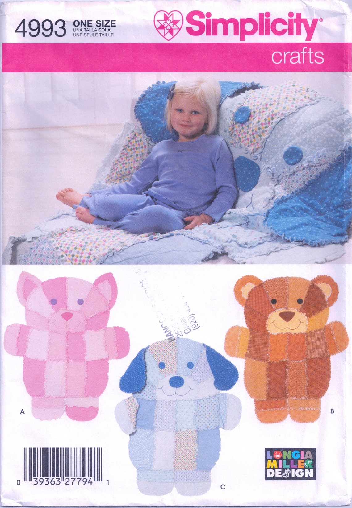 Simplicity 4993 Kids Rag Quilt Throw Blankets: Soft Flannel | Etsy