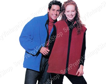 Simplicity 9285 90s Mens & Womens Vests: Button up Weskit Vest With ...