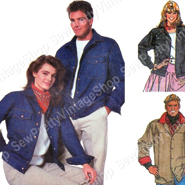 Mens Trucker Jacket Sewing Pattern - Etsy