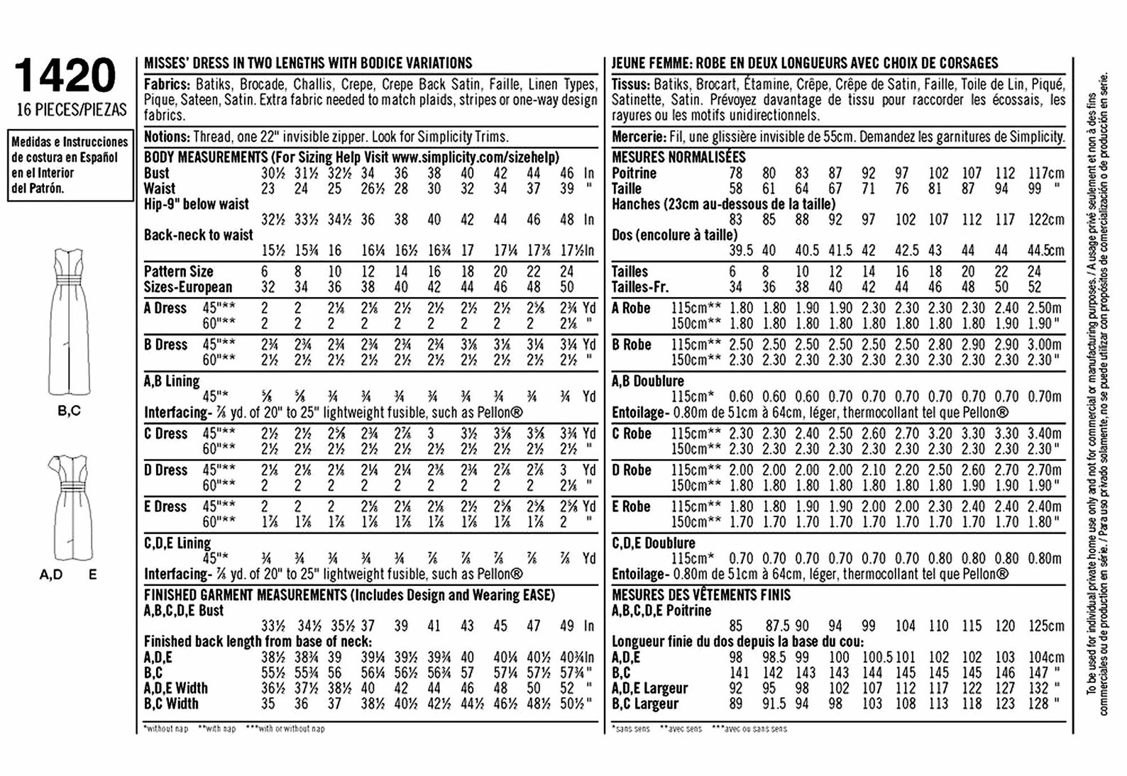 Simplicity 1420 Summer Party Dresses: empire waist wrap vneck | Etsy