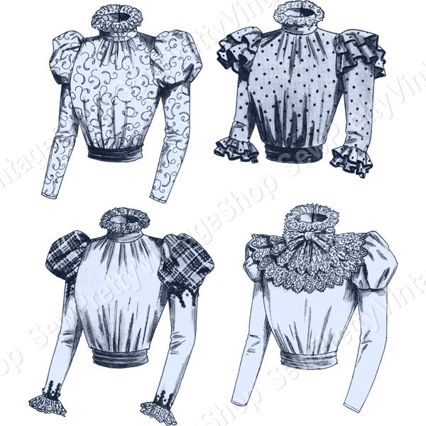 Victorian Shirt Pattern - Etsy