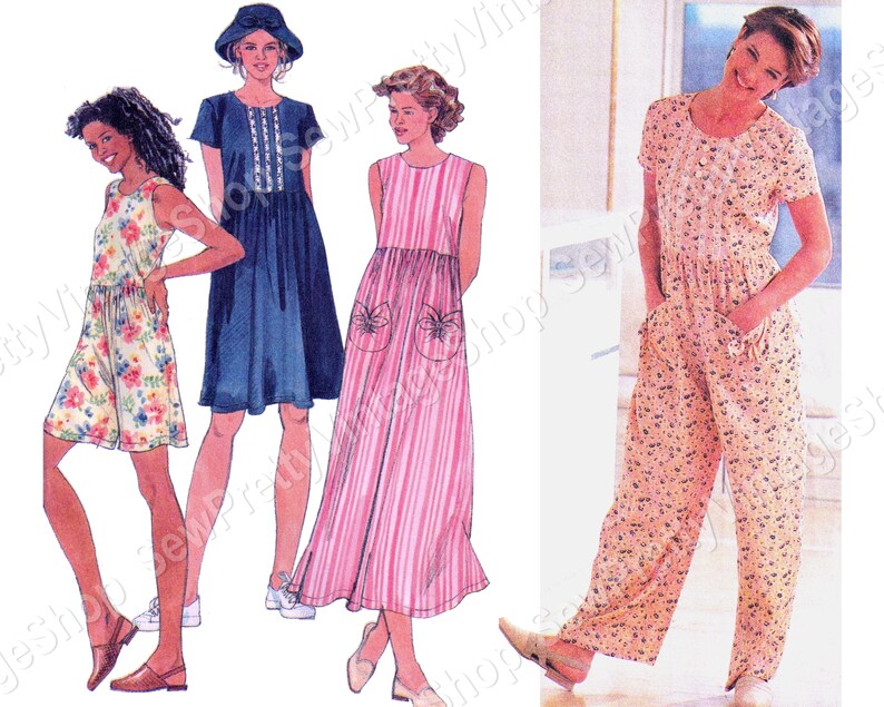 Simplicity 7081 90s Summer Clothes: Modest High Neck Romper - Etsy