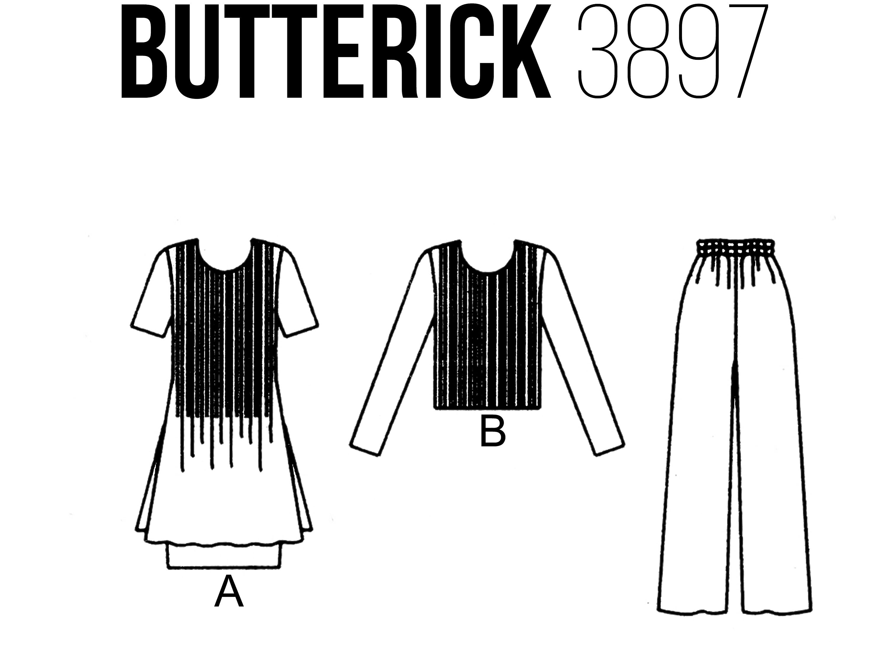 Butterick 3897 90s Pintuck Pantsuit: scoop neck top 2 piece | Etsy