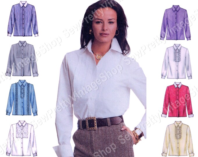 Mccall's 3723 Classic Collared Shirts: Easy Sewing Pattern for Long ...