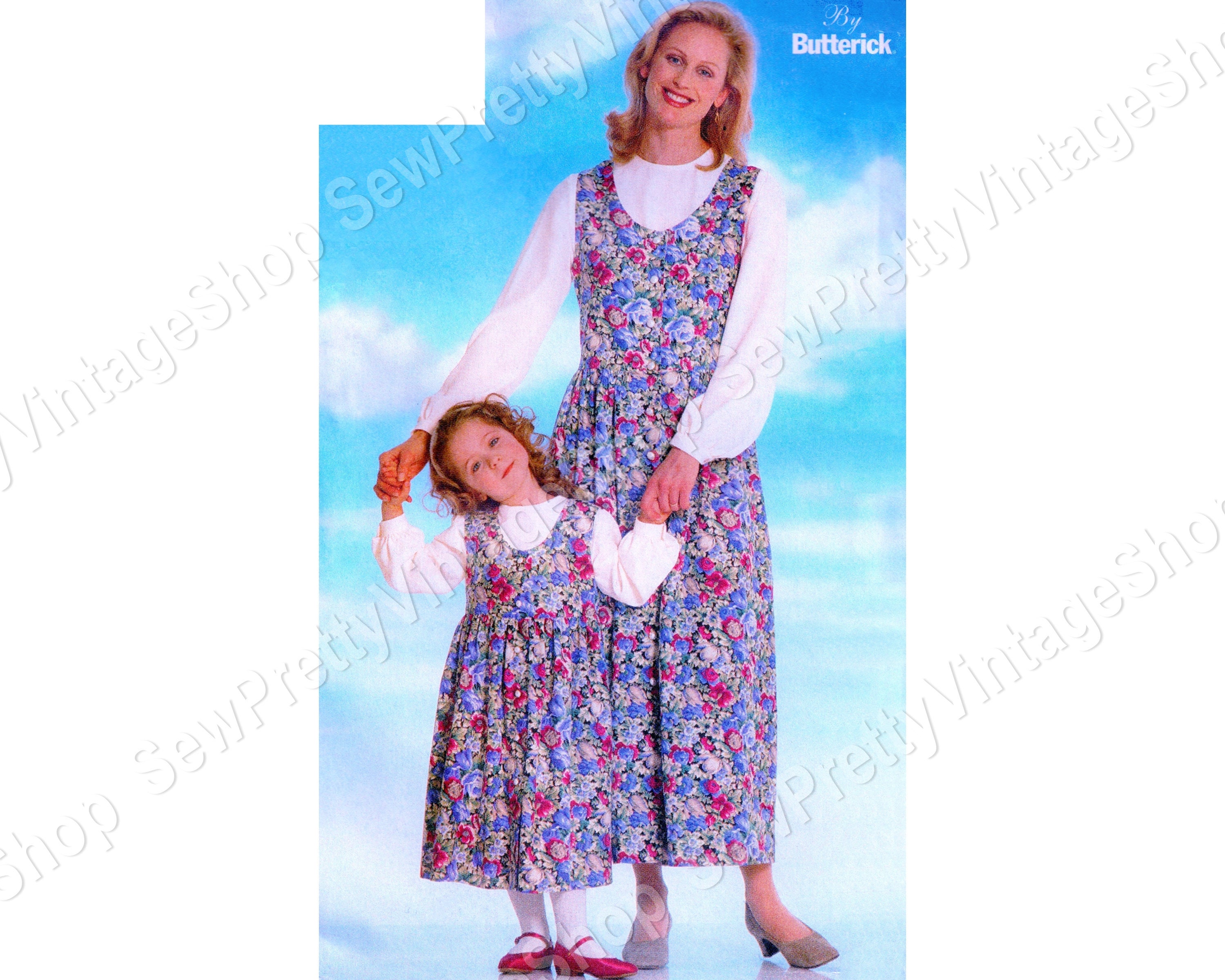 Butterick 5159 90s Matching Outfits: Modest Mother Daughter - Etsy
