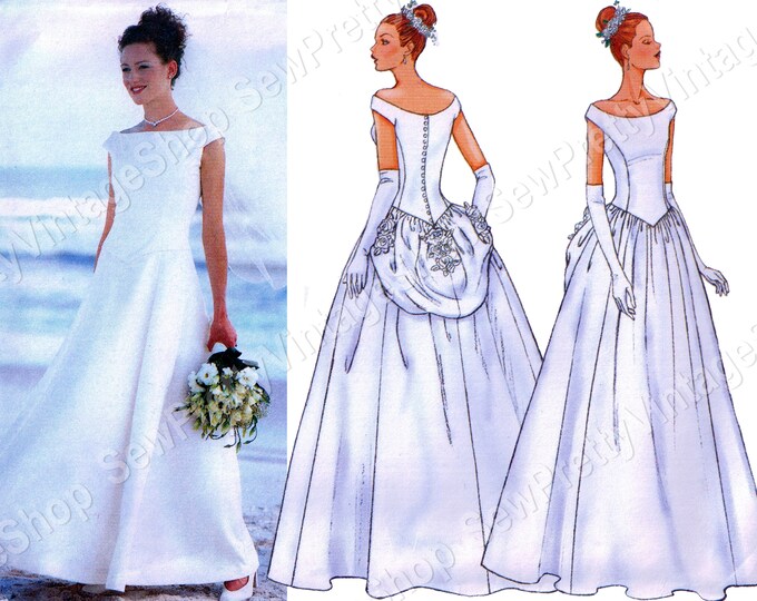 Wedding Dress Bridal Gown Sewing Pattern Dresses With Shrug - Etsy