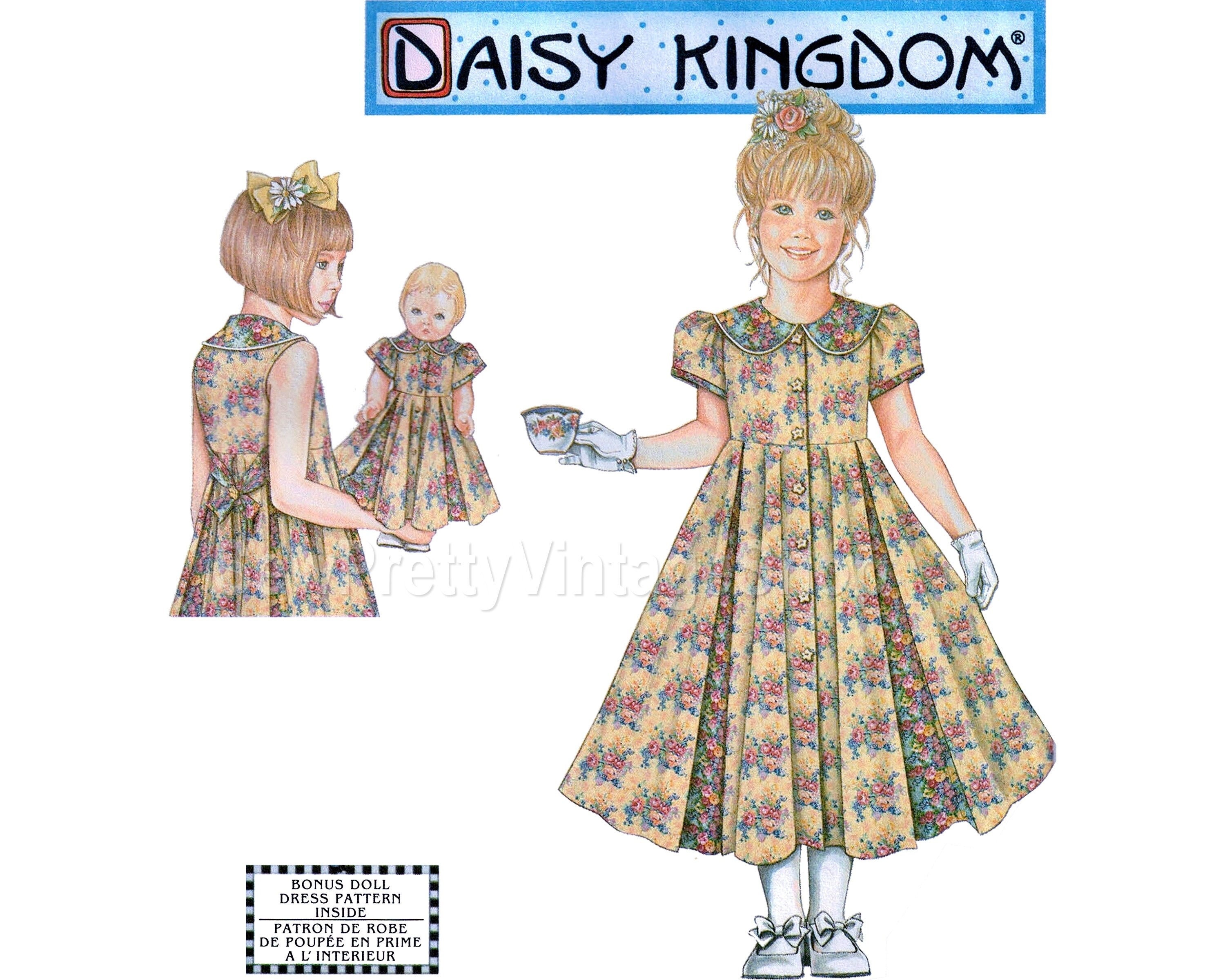 Simplicity 0601 90s Girls & 18 Dolls Dresses: Empire - Etsy