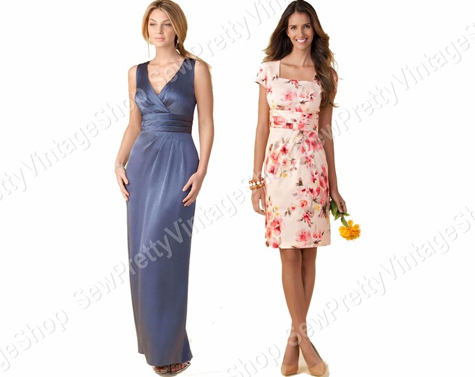 Simplicity 1420 Summer Party Dresses: Empire Waist Wrap Vneck, or ...