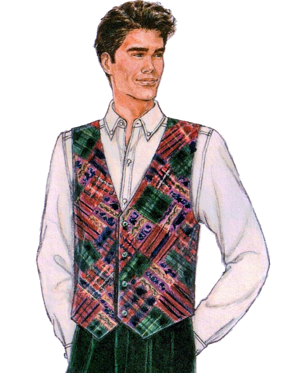 Simplicity 9285 90s Mens & Womens Vests: Button up Weskit Vest | Etsy