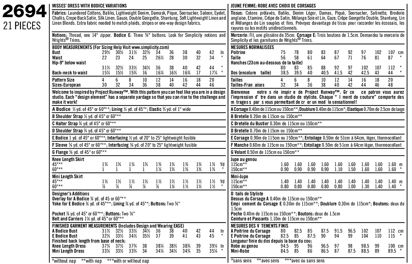 Simplicity 2694 Trendy Dresses: Stylish Empire Waist - Etsy