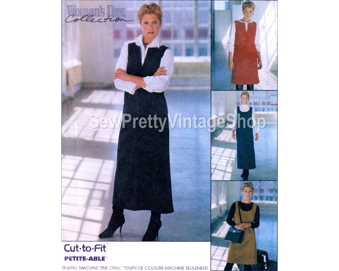 Mccall's 9566 90s Modest Jumpers Sewing Pattern: Knee or Maxi Length ...
