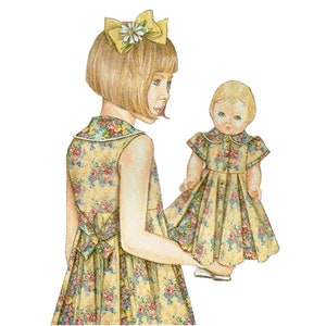 Simplicity 0601 90s Girls & 18 Dolls Dresses: Empire - Etsy