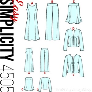 Simplicity 4505 Trendy Plus Size Clothing: Maxi or Knee Length - Etsy