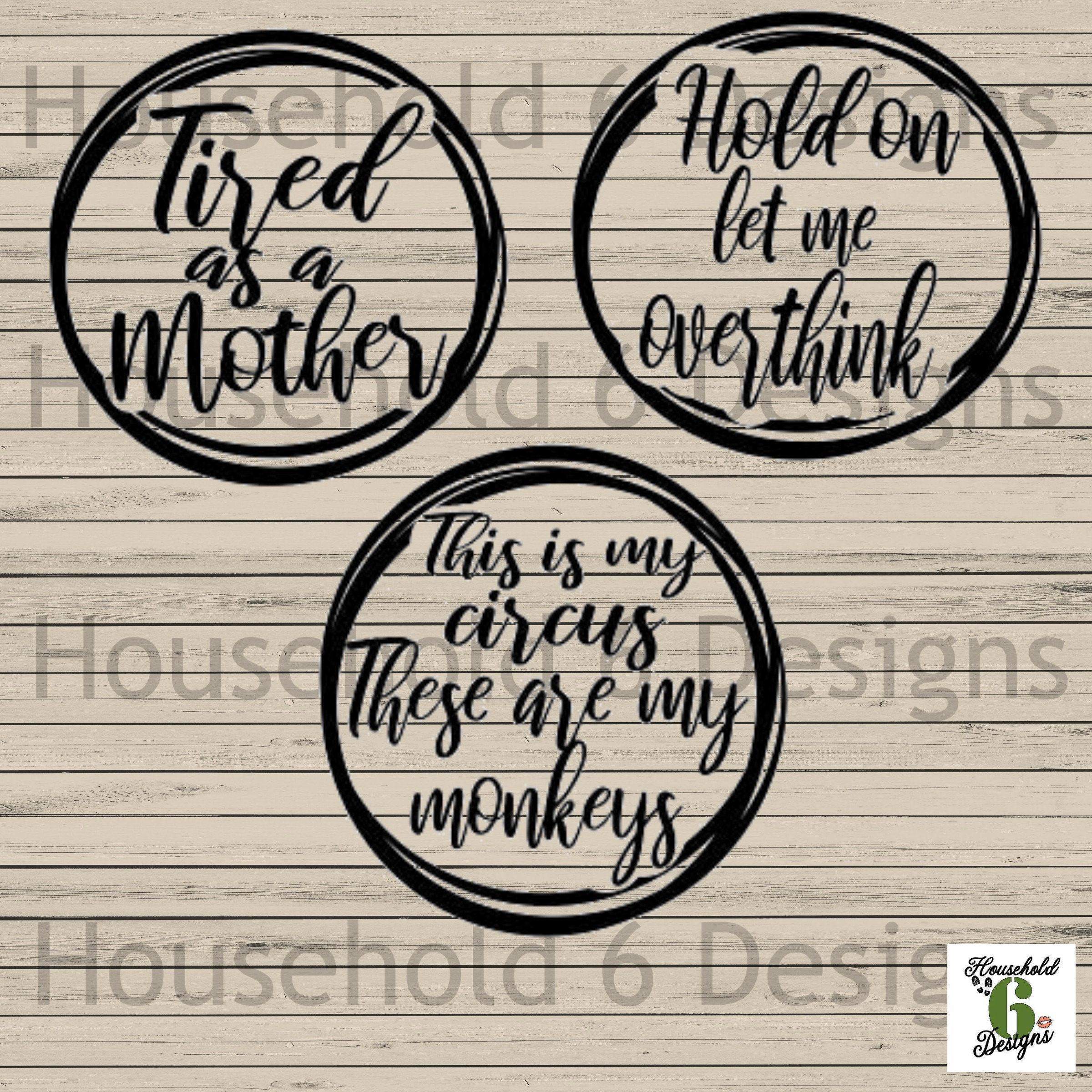 Funny Sayings Circle Frame Bundle - Digital Download SVG PNG JPEG - Etsy