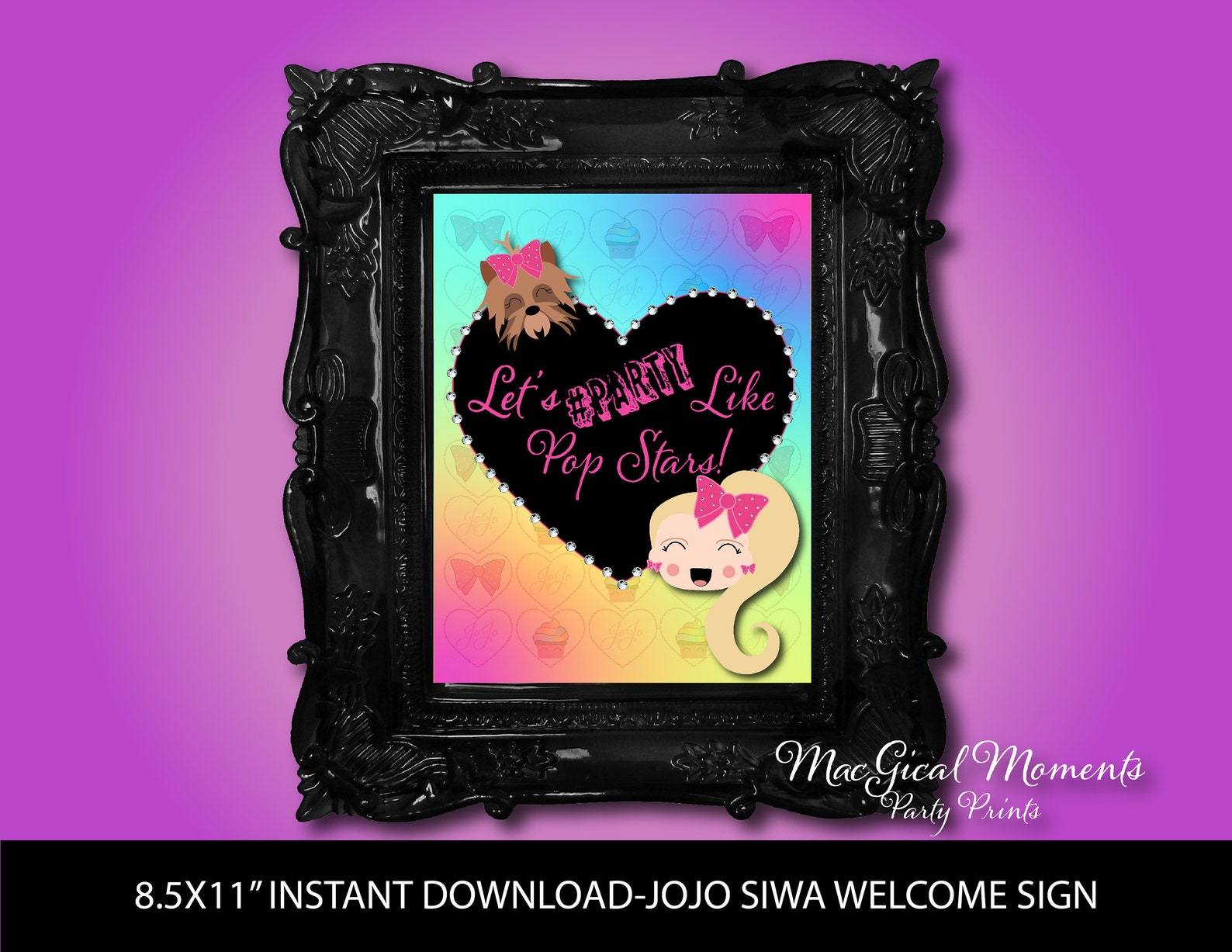 Jojo Siwa Welcome Sign Jojo Siwa Party Theme Party Like a | Etsy