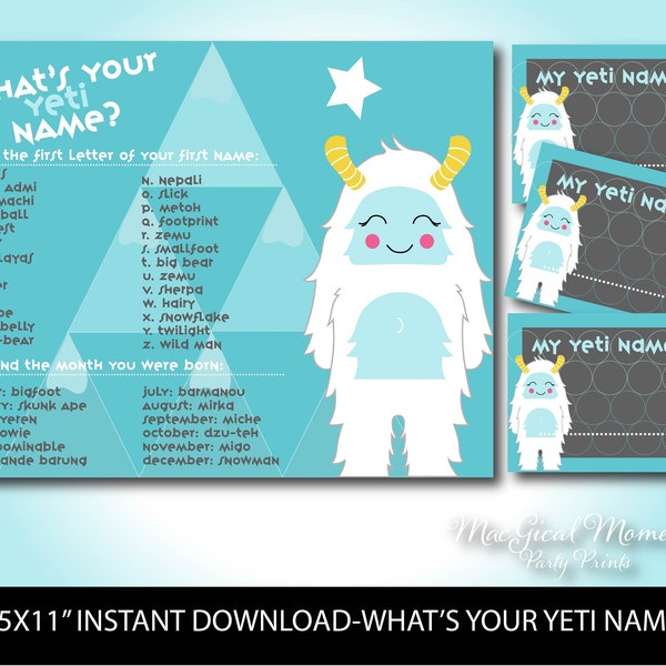 Yeti Birthday Party - Etsy