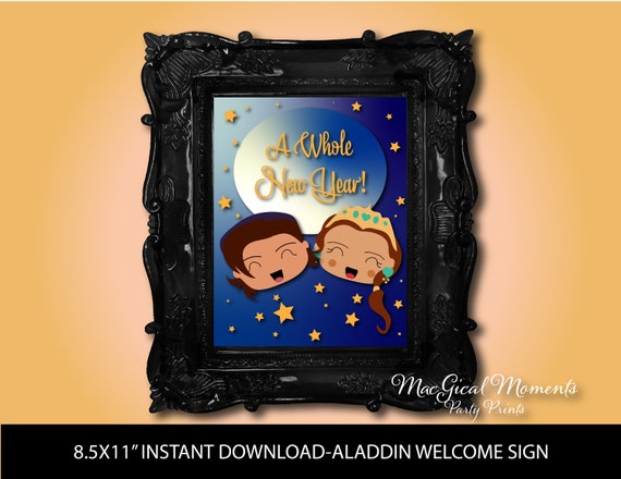 Aladdin Welcome Sign, Aladdin Sign, Aladdin Birthday, Aladdin Party ...