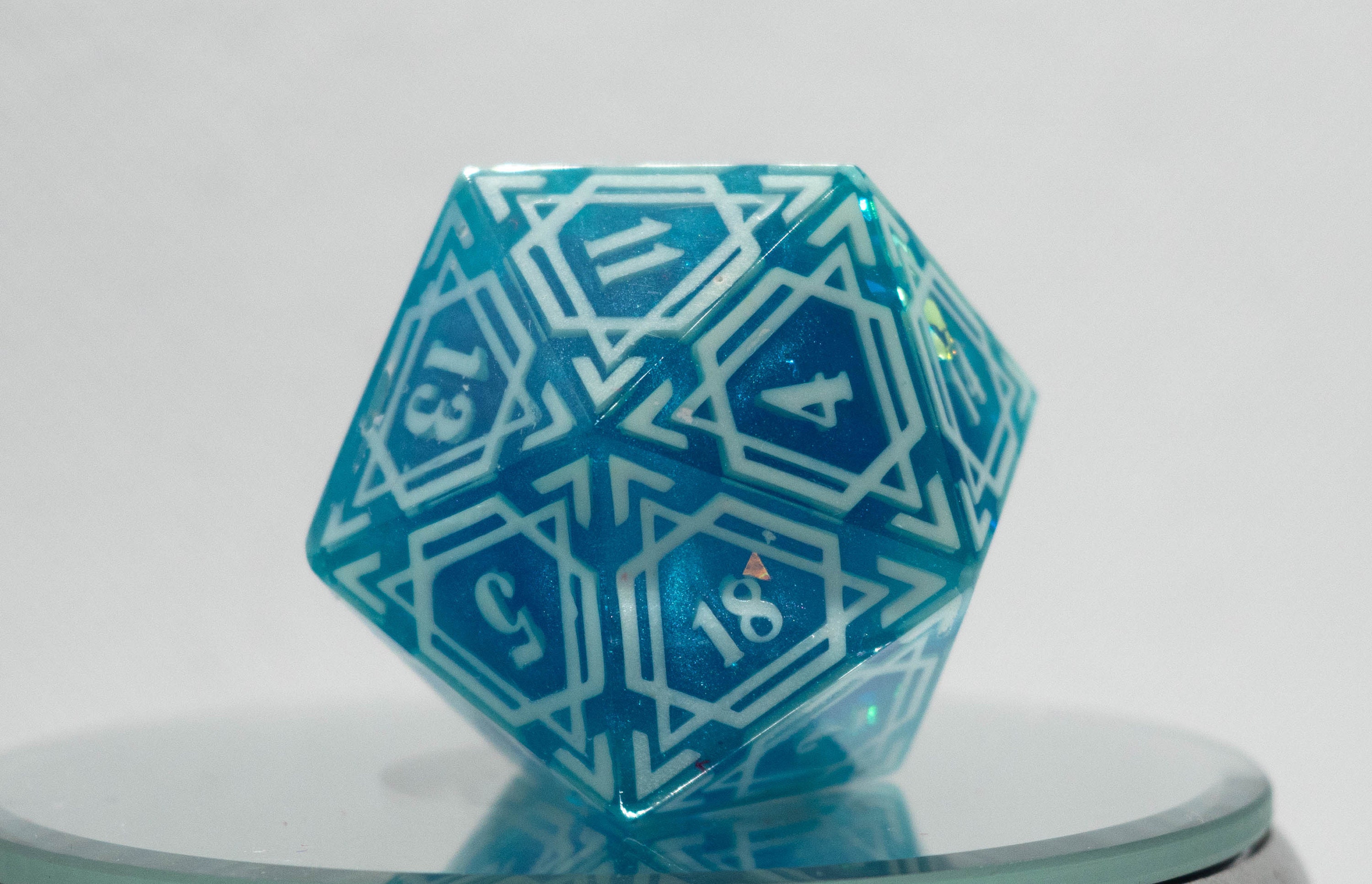 Giant 3d Printed D20 Dice, Glowing in the Dark, Polished and Painted by ...