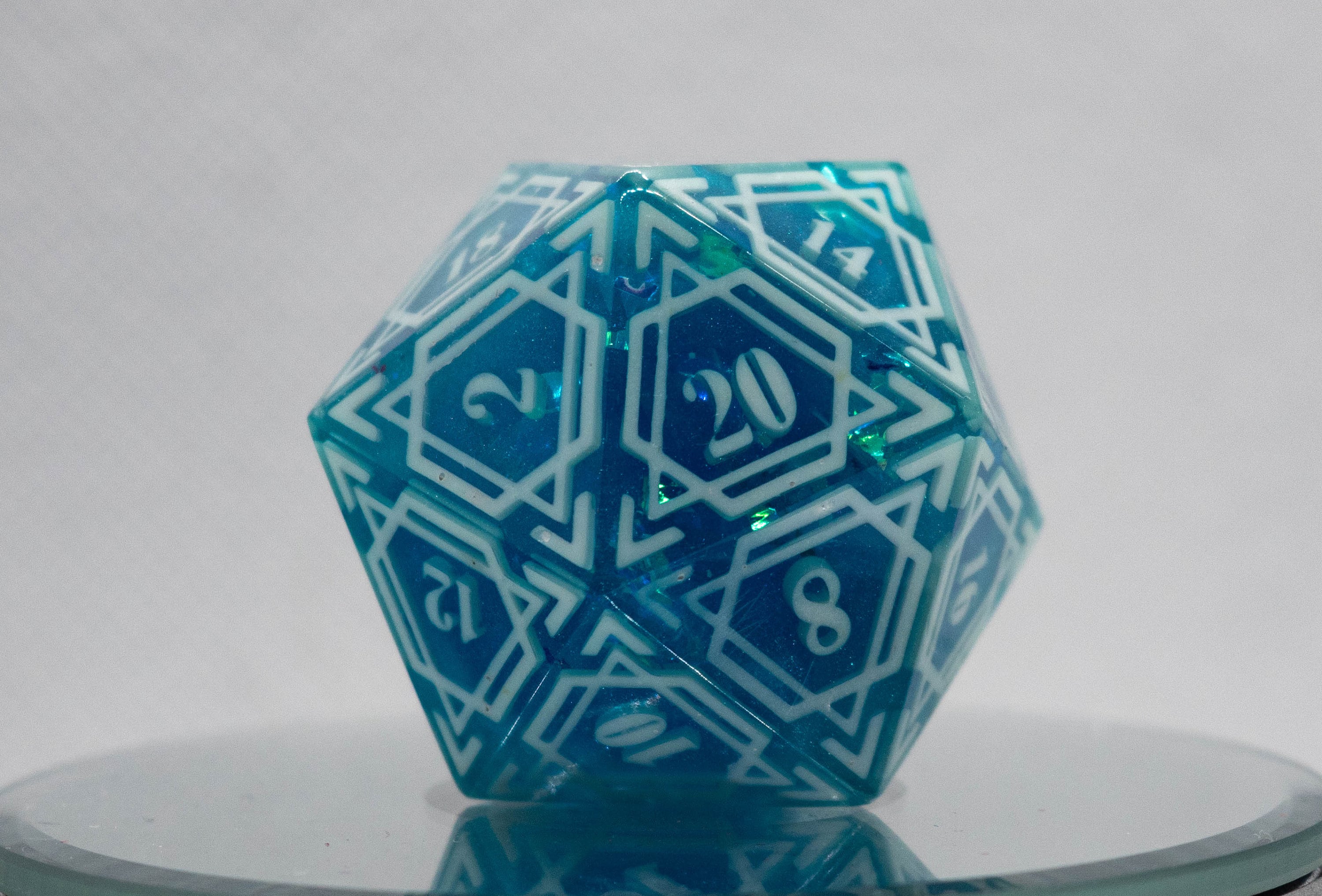 Giant 3d Printed D20 Dice, Glowing in the Dark, Polished and Painted by ...