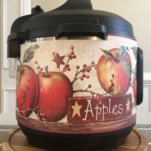 Red Apples Wrap Instant Pot Wrap. Premium Non-adhesive Waterproof Wrap ...
