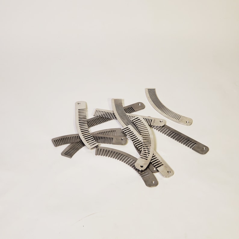 Curved Stainless Steel Comb - Etsy