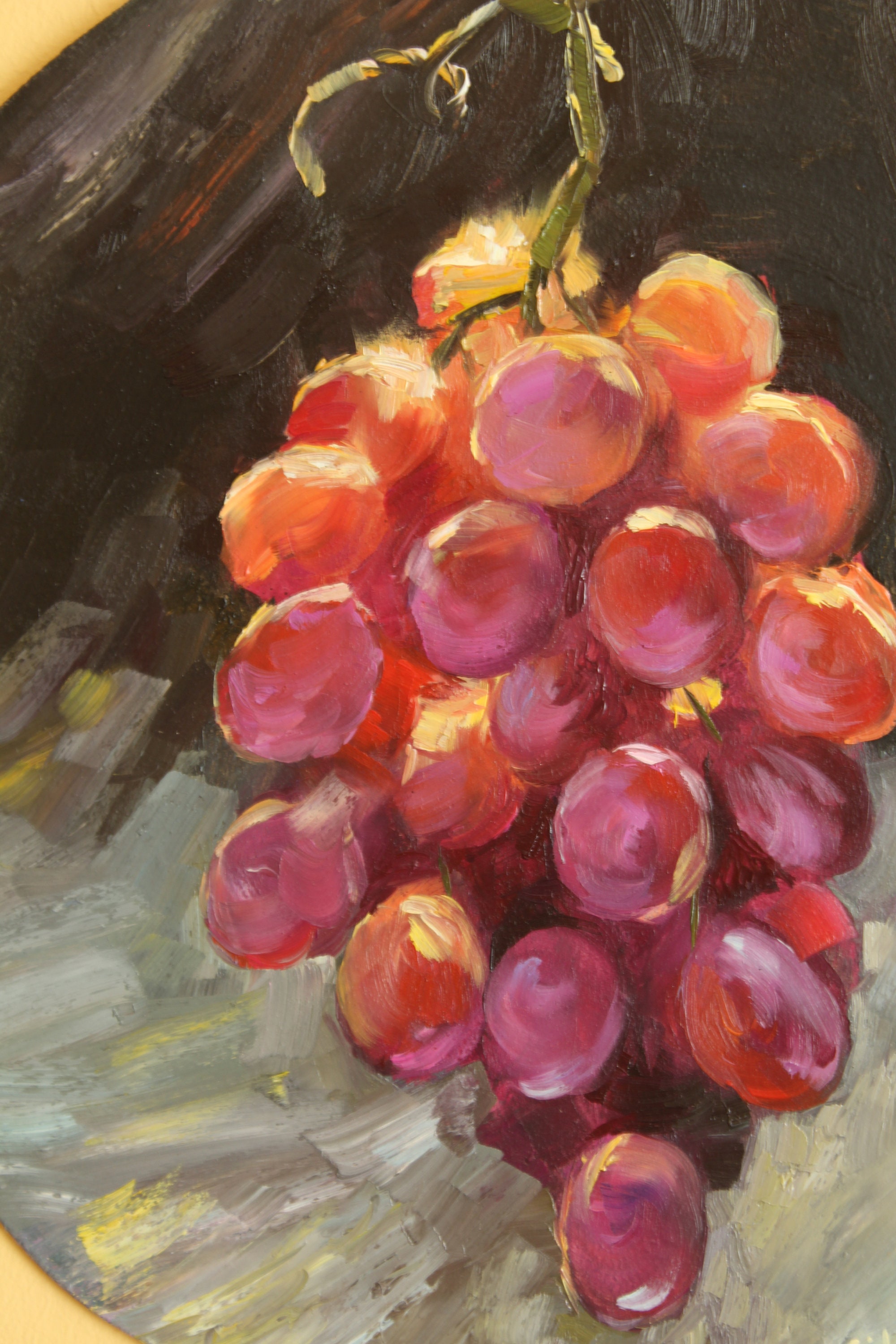 Grapes ORIGINAL Oil Painting on board | Etsy
