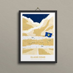 Leeds United Poster, Leeds United Print, Leeds Wall Art, Elland Road ...