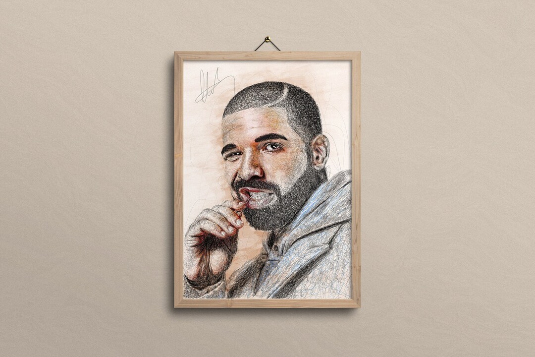 Drake Poster, Drake Wall Art, Drake Print, Drizzy Drake Poster, Rapper ...