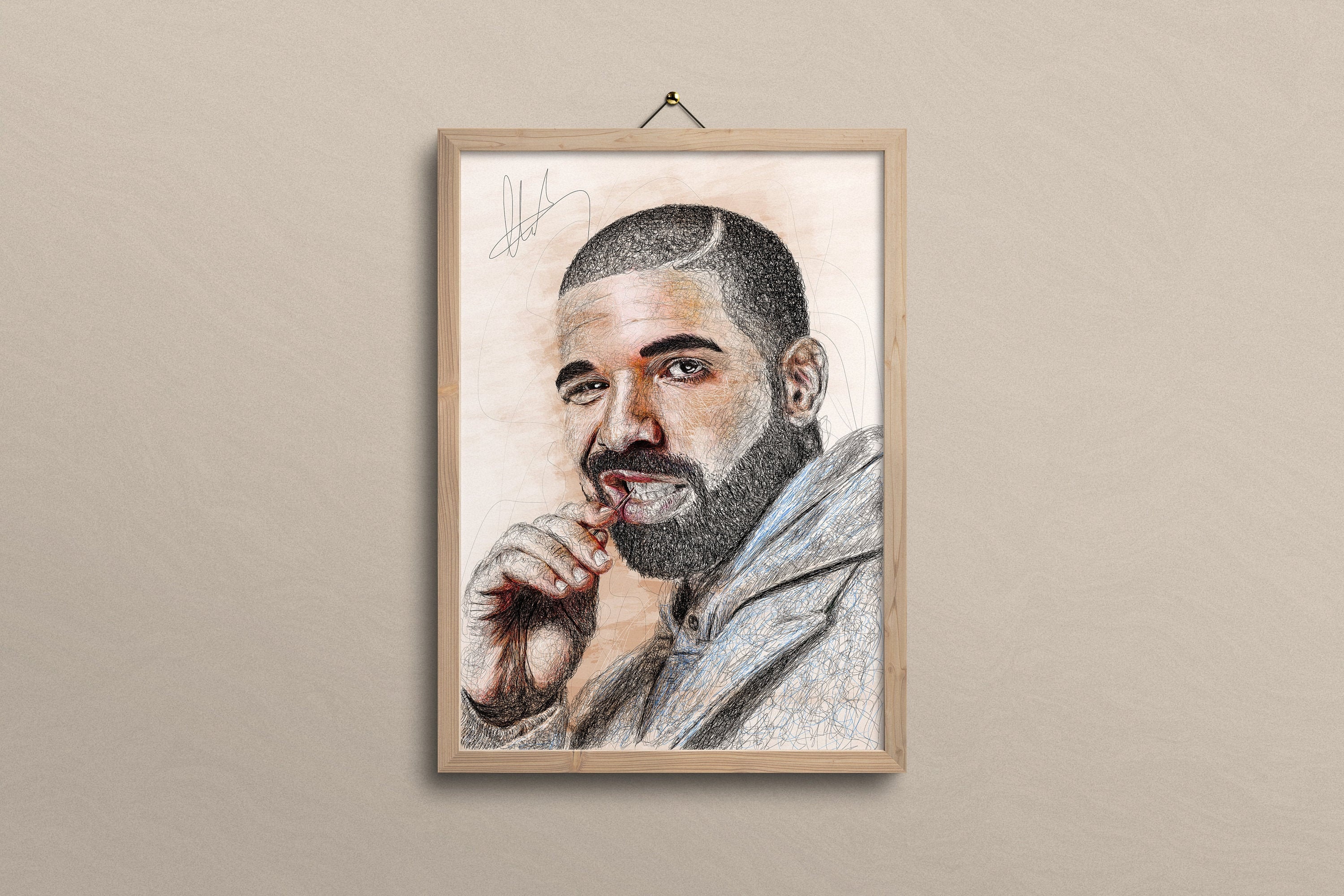 Drake Poster, Drake Wall Art, Drake Print, Drizzy Drake Poster, Rapper ...