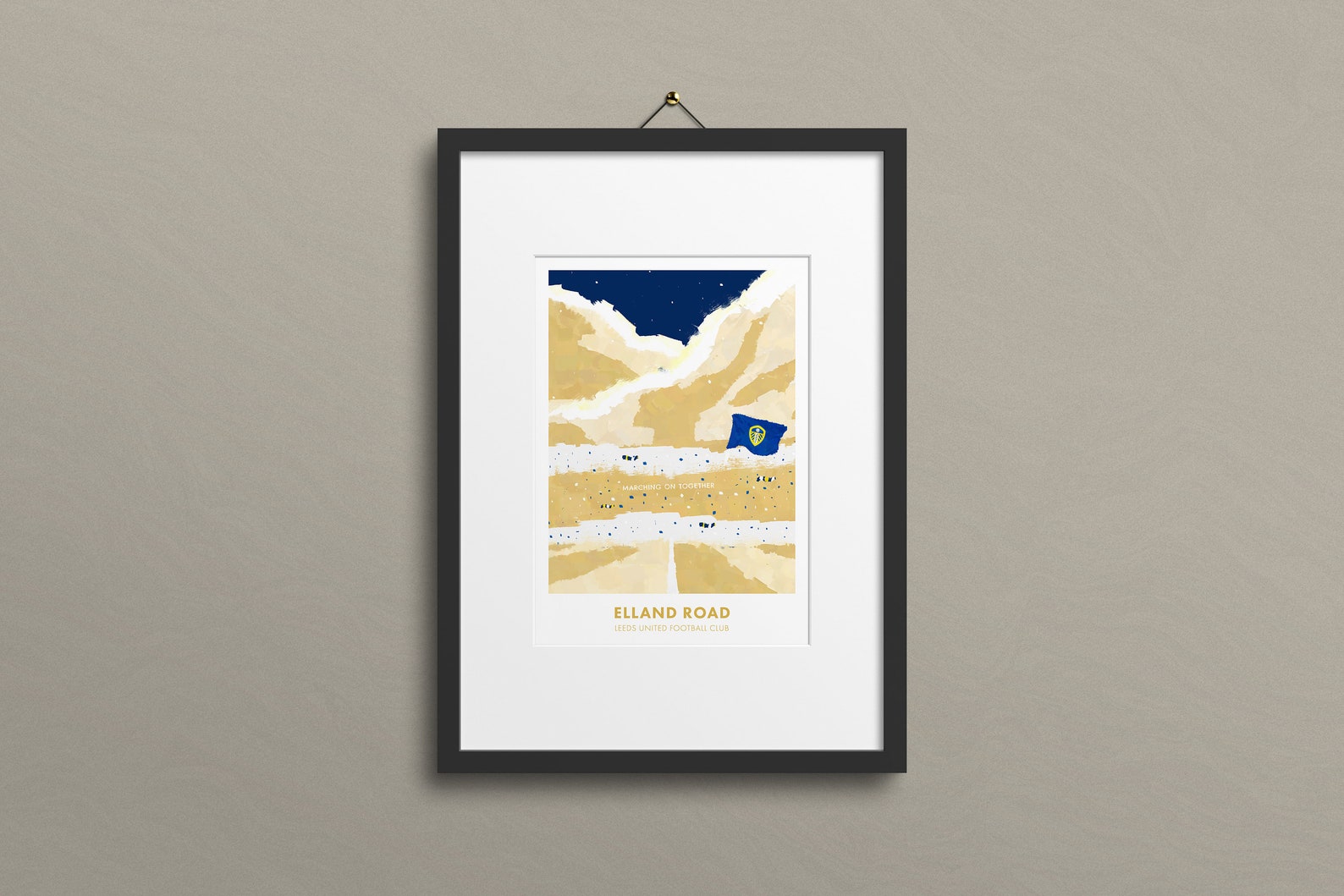 Leeds United Poster, Leeds United Print, Leeds Wall Art, Elland Road ...