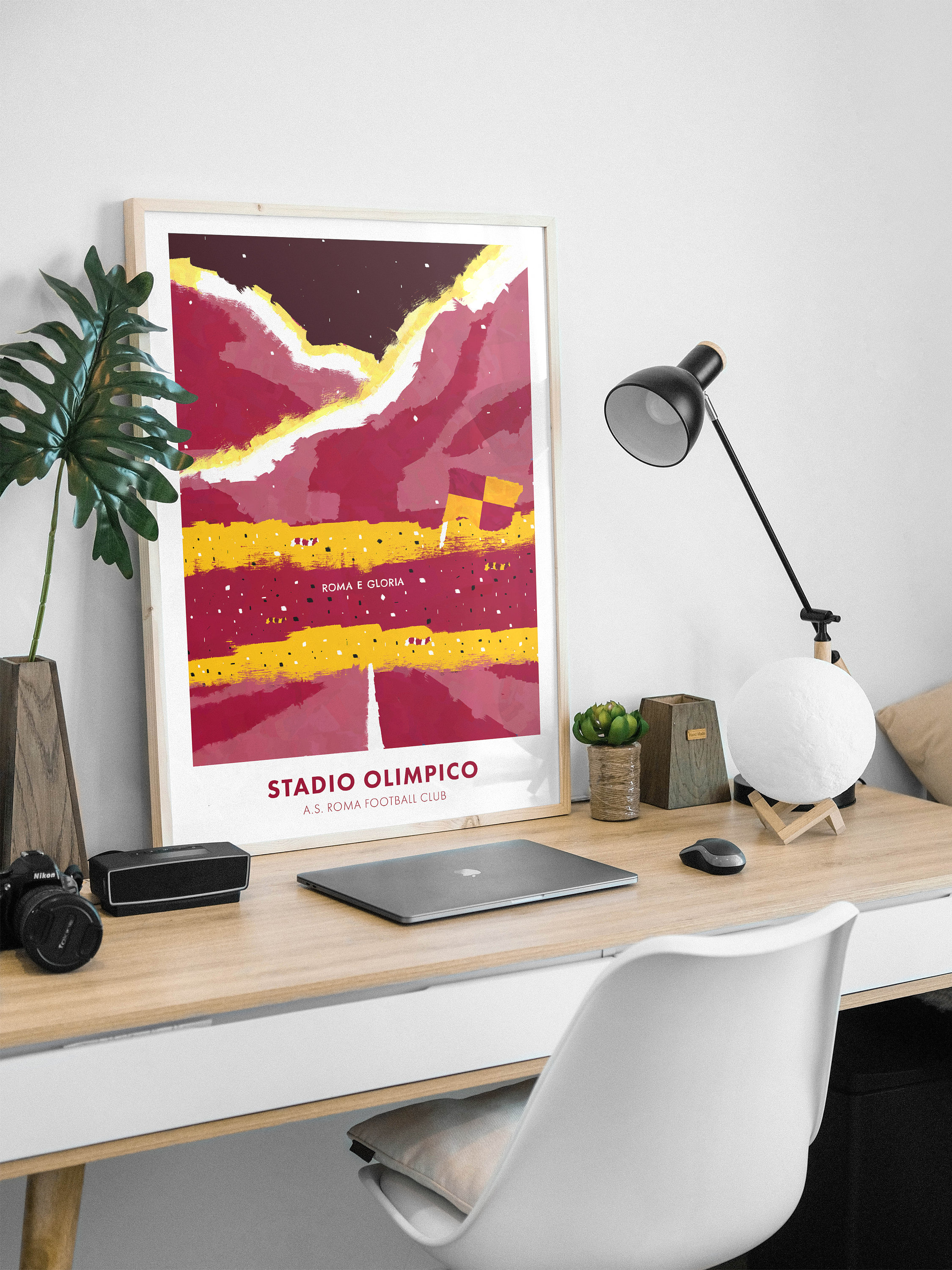 AS Roma Poster, AS Roma Print, AS Roma Wall Art, Stadio Olimpico, Roma ...
