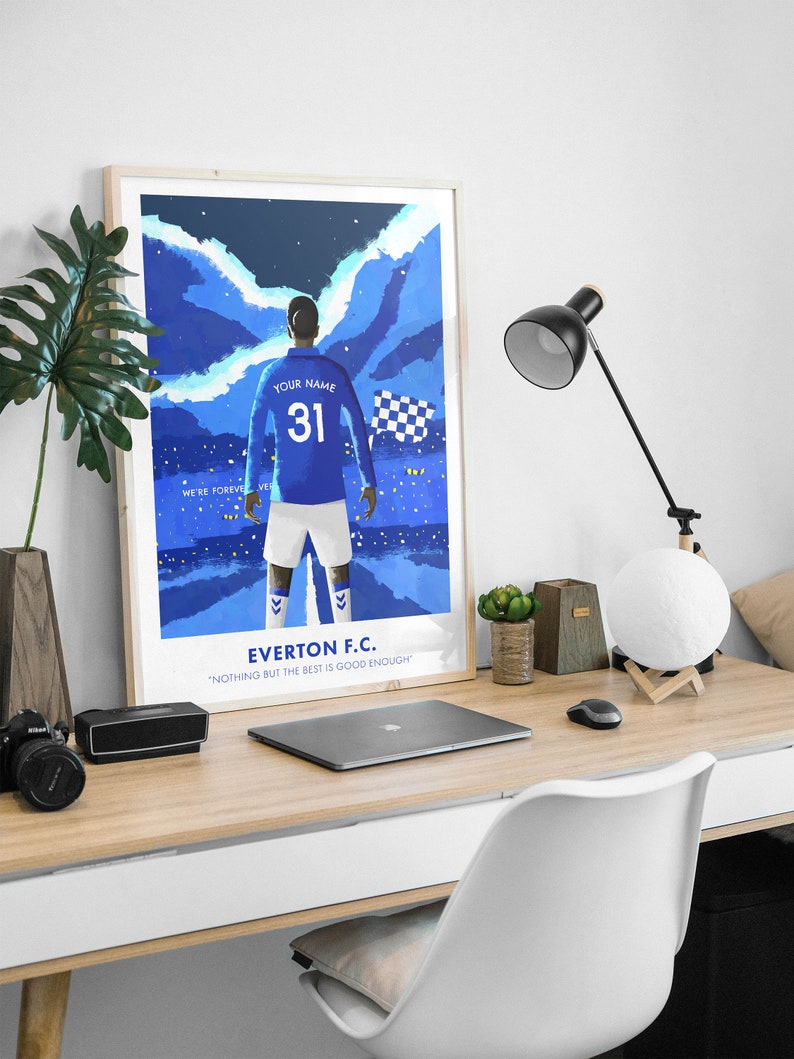Everton Personalised Print, Everton FC, Custom Everton Wall Art ...